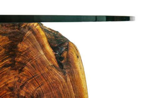 Walnut And Maple Slab Base Glass Top X Dining Table For Sale At 1stdibs