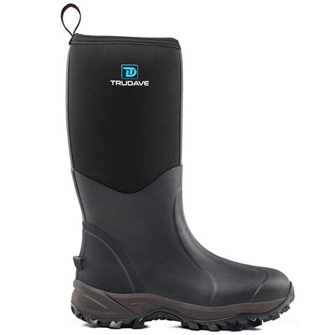 Trudave Waterproof Rubber Boots For Men And Women Black Trudave Gear