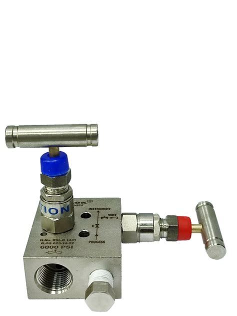 Ss316 Manifold 2 Way R Type Female X Female 6000psi Ideal Valves