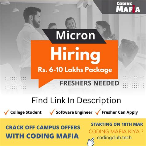 Coding Club On Linkedin 6 10 Lakh Package Micron Hiring Apply Now👇