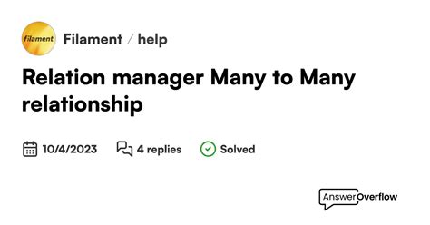 Relation Manager Many To Many Relationship Filament