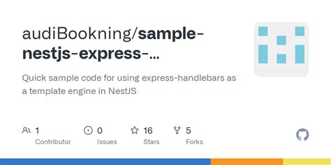 GitHub AudiBookning Sample Nestjs Express Handlebars Quick Sample