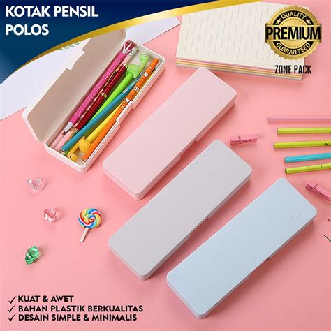 Jual Kotak Pensil Polos Kotak Pensil Serbaguna Pensil Case Warna