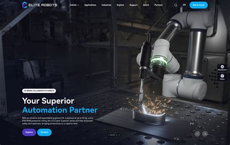 elite robots website is a web design inspiration