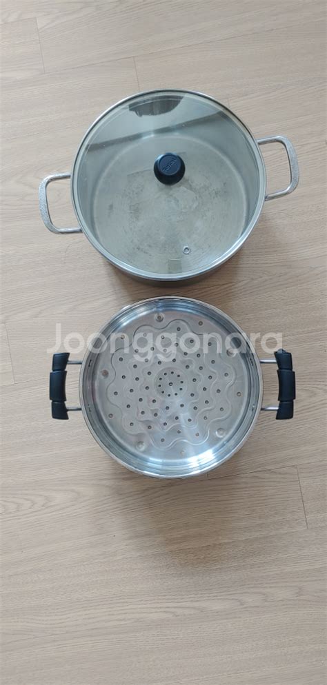 한샘통3중큰냄비찜기포함곰솥스텐냄비2412인덕션 조리도구 중고나라