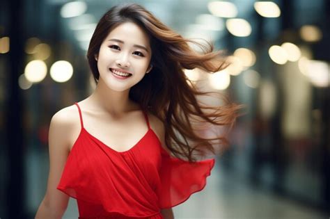 Hermosa Joven Modelo Asi Tica Foto Premium