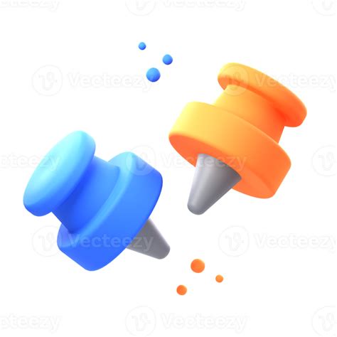 D Push Pin Illustrations Render Of Practical And Versatile Push Pin Icon Designs Perfect For