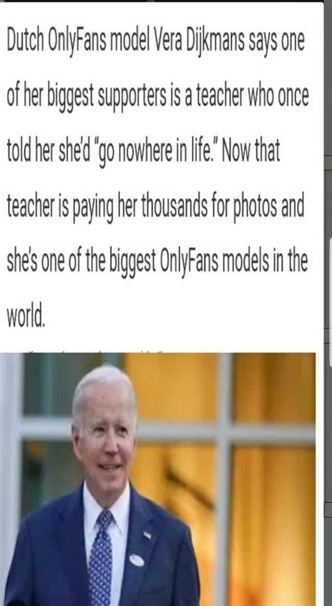 Dutch OnlyFans Model Vera Dijkmans Says One Of Her Biggest Supporters Is Teacher Who Once Told