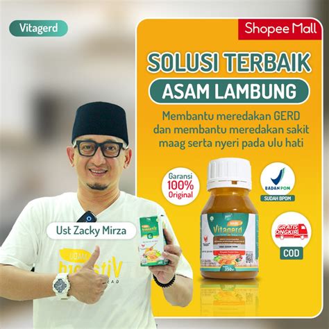 Jual Madu Vitagerd Obat Lambung Asli Herbal Terbaik Atasi Asam Lambung Naik Maag Gerd Netto