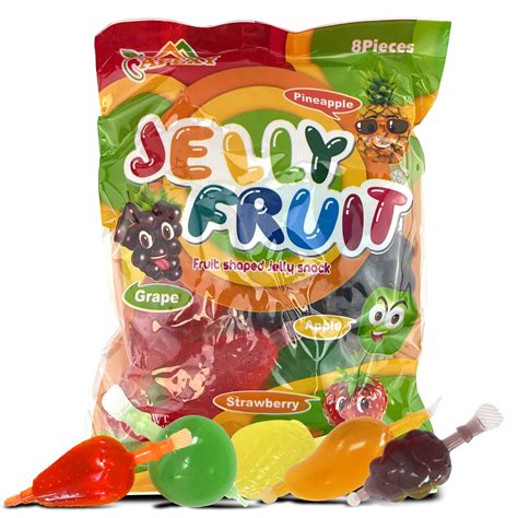 Apexy Jelly Fruit Tiktok Candy Trend Mix Assorted Fruit Shaped Jelly Strawberry Mango