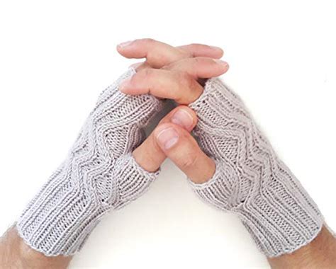 Knitted Fingerless Gloves For Men