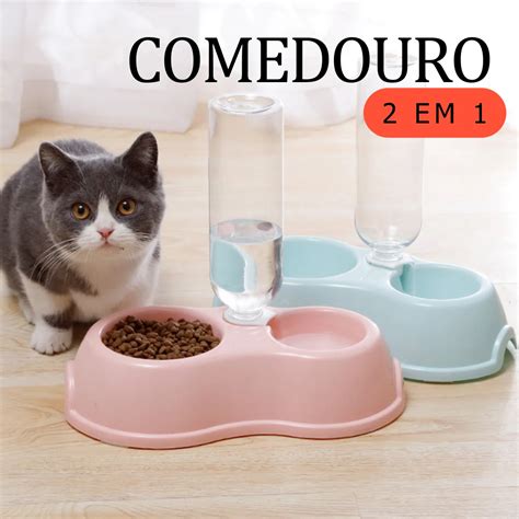 COMEDOURO DUPLO 2 EM 1 AUTOM TICO PETS CACHORRO GATO GARRAFA BEBEDOURO Png