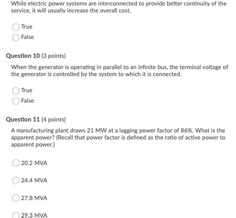 Solved While Electric Power Systems Are Interconnected To Chegg