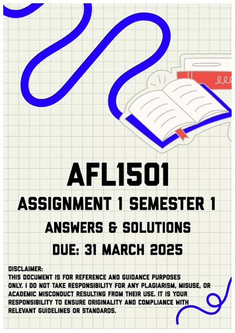 afl1501 assignment 1 semester 1 due 31 march 2025 language through