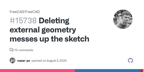 Deleting External Geometry Messes Up The Sketch · Issue 15738