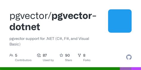 Github Pgvectorpgvector Dotnet Pgvector Support For Net C F