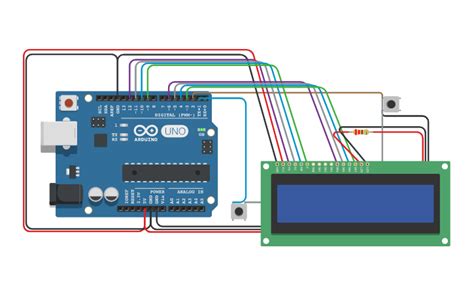 Circuit Design Arduino Lcd Game Tinkercad