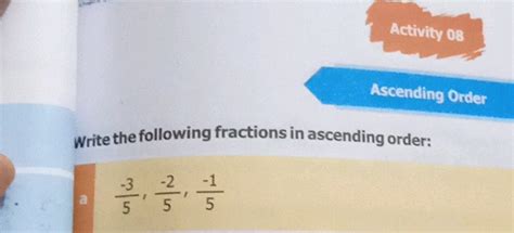 Activity 08 Ascending Order Write The StudyX