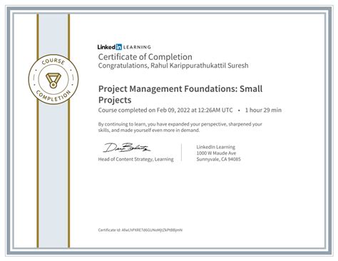 Rahul Karippurathukattil Suresh On Linkedin Certificate Of Completion