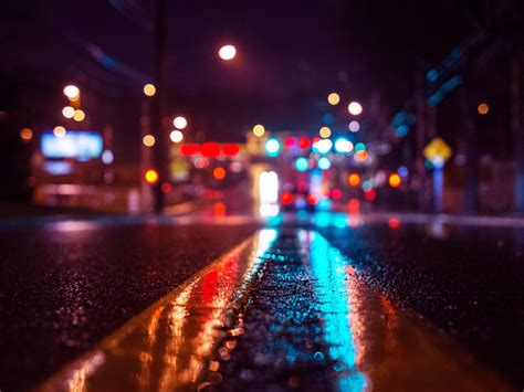 デスクトップ壁紙 2048x1536 Px 夜 に 雨の 道路 湿った 2048x1536 Wallup 1779277