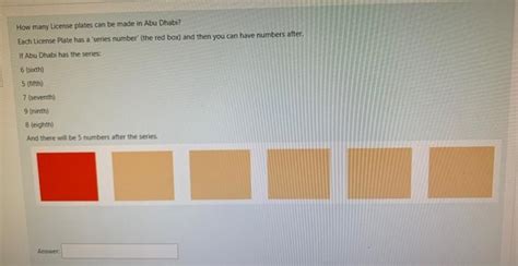Solved How Many License Plates Can Be Made In Abu Dhabi Chegg