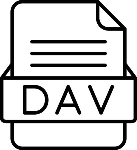 DAV File Format Line Icon 28550301 Vector Art At Vecteezy