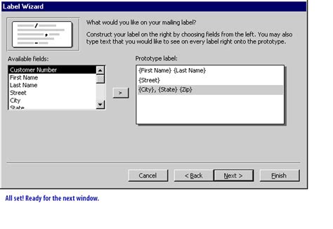 Access Mailing Labels Create Using Wizard
