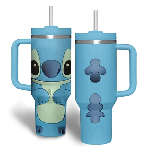Lilo And Stitch Cartoon Custom Stanley Quencher 40oz Stainless Steel