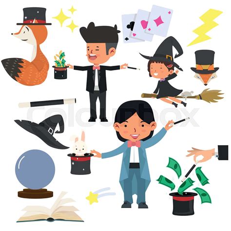 Collection Of Magic Objects Set Stock Vector Colourbox