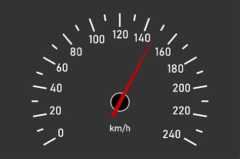Velocímetro Aislado En Un Fondo Negro Vector Premium