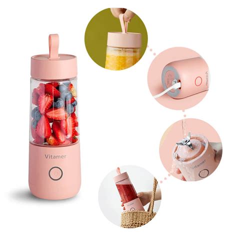 Electric Portable Blender Bottle Usb Rechargeable Mini Portable