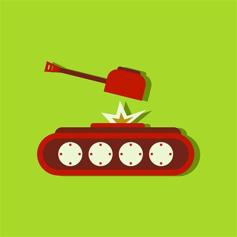 تصميم أيقونة مسطحة انفجار دبابة في ناقلات Eps Ai Uidownload