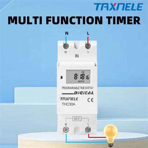 Din Rail 2 Wire Weekly 7 Days Programmable Digital Time Switch Thc 30a
