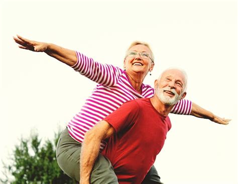 Premium Photo Woman Man Outdoor Senior Couple Happy Lifestyle