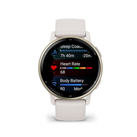 Garmin Vivoactive 5 Ivory And Cream Silicone Strap Smartwatch Hsamuel