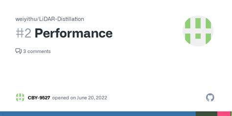 Performance · Issue 2 · Weiyithulidar Distillation · Github