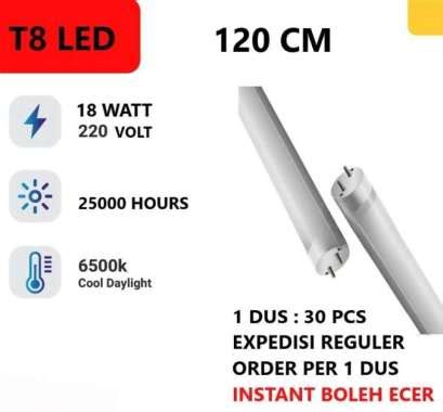 Jual Tl T8 Led 20 Watt 120 Cm Original Murah Harga Diskon Desember