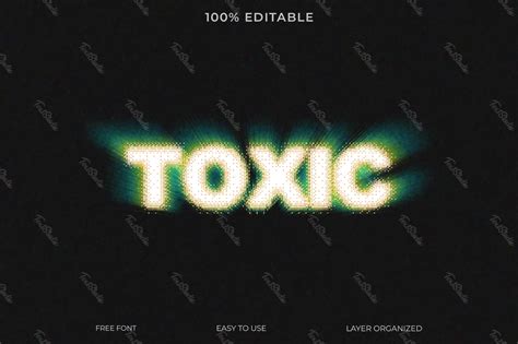 Toxic Font Style Text Effect Free Photoshop Psd File
