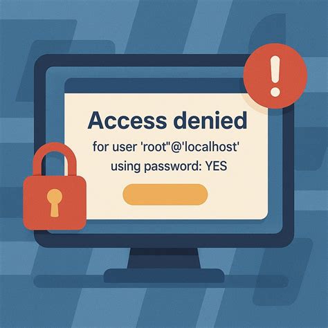 Access Denied For User Rootlocalhost Using Password Yes Complete