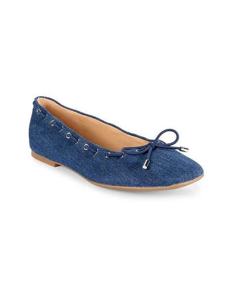 Marc Fisher Letizia Denim Ballet Flats In Blue Lyst