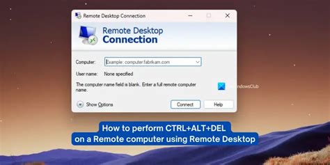 Ejecute Ctrlaltdel En Una Computadora Remota Mediante Escritorio Remoto