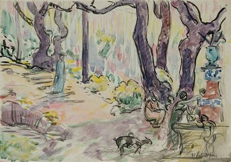 The Fontain At Saint Tropez Painting By Henri Lebasque Fine Art America