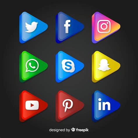 Premium Vector Social Media Logotype Collection