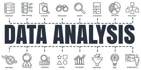 Data Analysis Banner Web Icon Set Analytics Search Data Mining Data Filter Pie Chart And