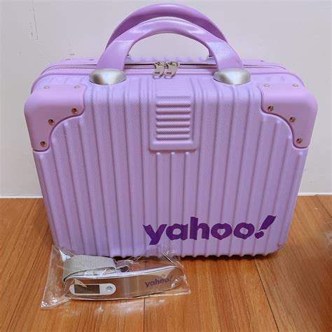 全新 Yahoo絕版品 14吋行李箱 硬殼 手提箱 登機箱 手提包 行李掛箱 行李秤 電子秤 商務箱 商務行李箱 出國出差 書籍、休閒與玩具