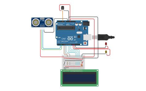 Circuit Design Project 7 Hc Sr04 Lm35 Led Tinkercad