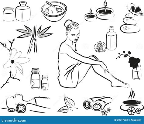 Spa Collection Stock Vector Illustration Of Greetings 30347903