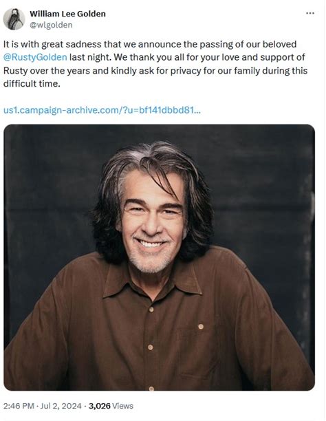 Hail And Farewell To Rusty Golden
