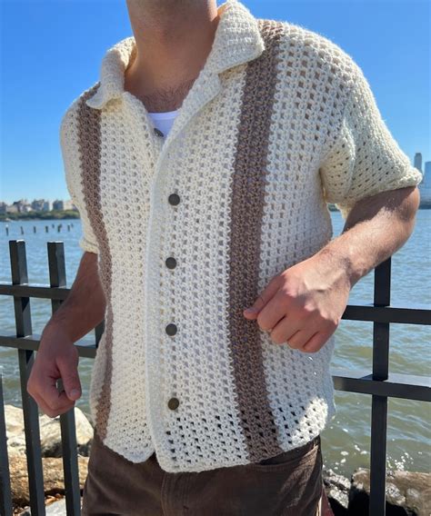Crochet Pattern Imatra Top Mens Crochet Sweater Etsy