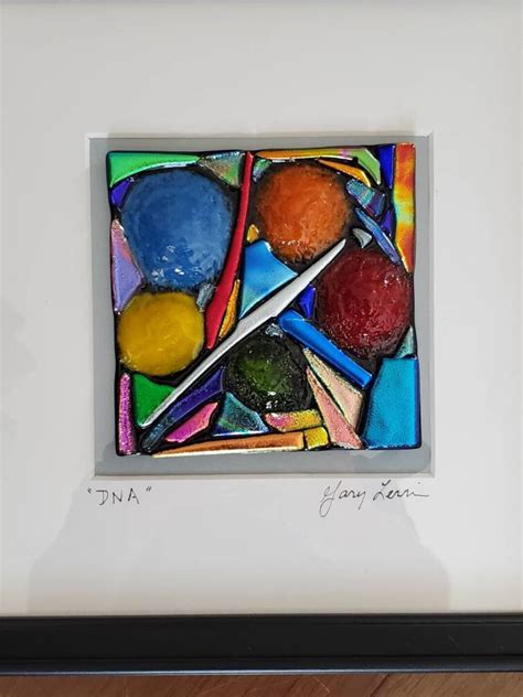 Dna Multicolor Fused Dichroic Glass Wall Art By Gary Levin Glass See